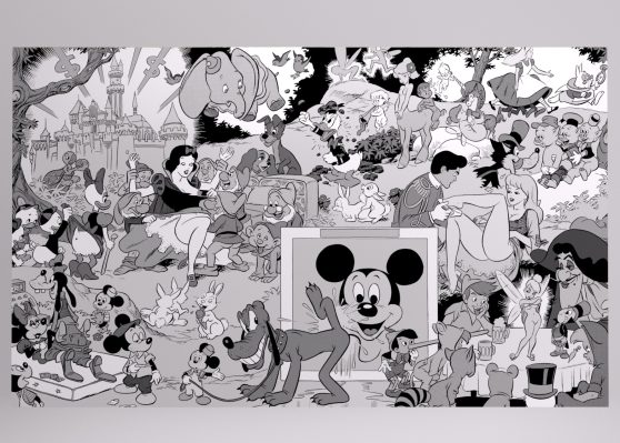 Disney Orgy 1967 Triptych Skateboards Boom Art